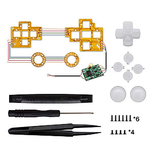6Color Luminated DPad Thumbstick Thumb Grip DTF LED Buttons Kit for PS4 Controller