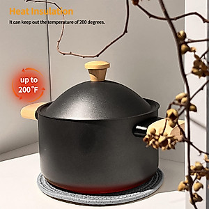 Coomin Trivets for Hot Dishes and Pans, 4Pcs Heat Resistant Pot Holders for Kitchen, 9.5 inch and 7 inch Handmade Woven Potholders, Cotton Pad Mats for Quartz Countertops and Table, Home Decor