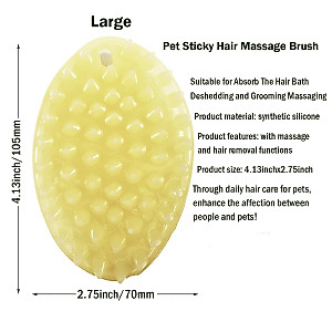 Ultra-Soft Silicone Pet Massage Brush,Great for The Bath Deshedding and Massaging & Grooming Your Pet - for Dogs and Large pets(Large)