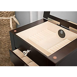 Alveare Home Helena Standing Jewelry Armoire, Espresso