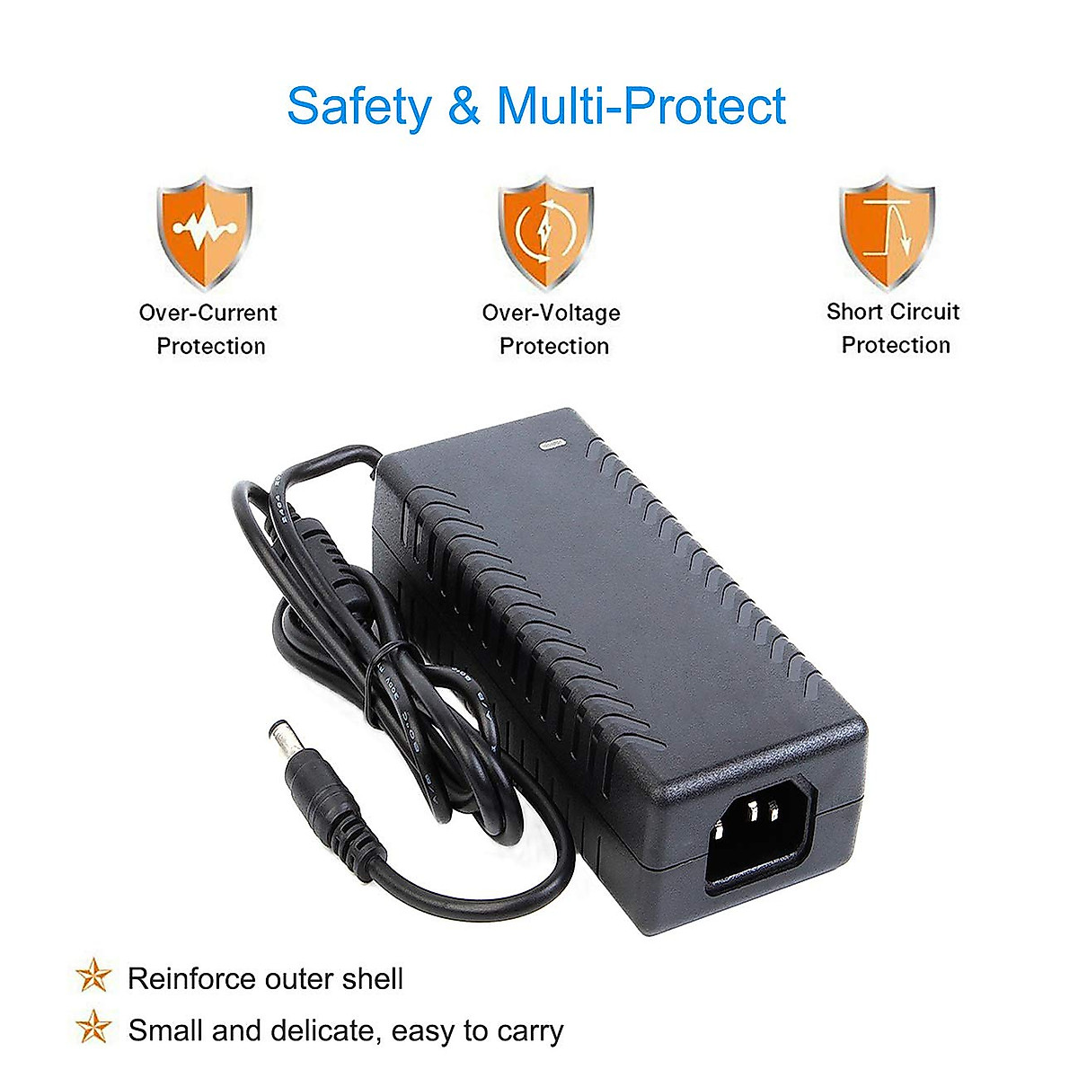 15V 5A Power Supply, Universal AC 100-240V to DC 15V 5A 75W Power Adapter Transformer 5.5x2.5mm Compatible with 15 Volt 4.8A for Photo Studio Ring Light