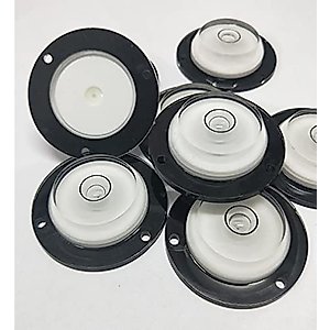 6Pcs Circular Bullseye Bubble Level with Screws Mounted Domed Multi-Directional Round Bubble Spirit Levels Precision Measuring Tools