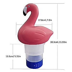 Blufree Chlorine Floater, Floating Chlorine Dispenser, Cute Animal Floating Pool Chlorinator Chlorine Basket for Chemical Tablets Fits 3 inch Tabs Bromine Holder Used for Pool Spa.