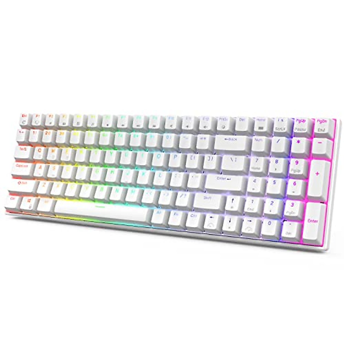 RK ROYAL KLUDGE RK100 2.4G Wireless/Bluetooth/Wired RGB Mechanical Keyboard, 100 Keys 3 Modes Connectable Hot Swappable Brown Switch Gaming Keyboard for Win/Mac