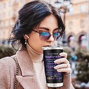 Daughter in Law Gifts, Best Daughter in Law Birthday Gifts, to My Daughter in Law Gifts Ideas, Gifts for Daughter in Law Coffee Tumbler Mug 20oz(1 PC)