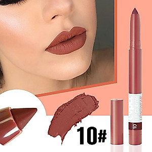 BINGBRUSH 3Pcs Crayon Matte Longwear Lipstick Pack Set,Moisture Smooth Lipliner With Built-in Sharpener Ultimate Lip Crayon for Makeup- Waterproof Velvet Lipgloss Lip Stain