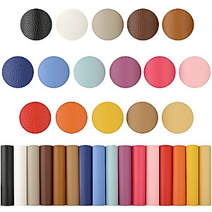 PartyFun 36pcs Leather Earring Making Kit, Including 36pcs 6 Styles of Faux A5 Leather Sheets, 2pcs Templates, Tools for Earrings Craft Making Supplies