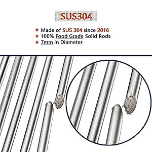 Hongso 17 3/8" Solid 304 Cooking Grill Grid Grate for Home Depot Nexgrill 720-0830H, Charbroil 466446015, 463241113, 463446017, 466446015, 466446115, Master Forge 1010037 Gas Grills, 2 Pack, SC1712