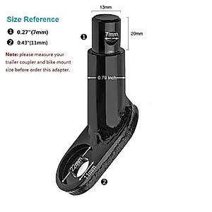 Universal Bike Trailer Coupler Bicycle Traction Head for Child Cargo and Pet Bicycle Trailers Portable Mount Adapter