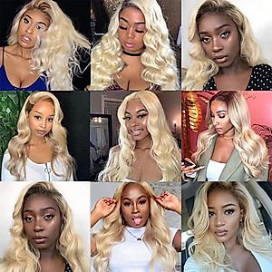 Loyom 613 Body Wave Lace Front Wig Human Hair 10a Brazilian 13x4 Blonde Lace Frontal Wigs 200 Density Pre Plucked Bleached Knots with Baby Hair 22 inch