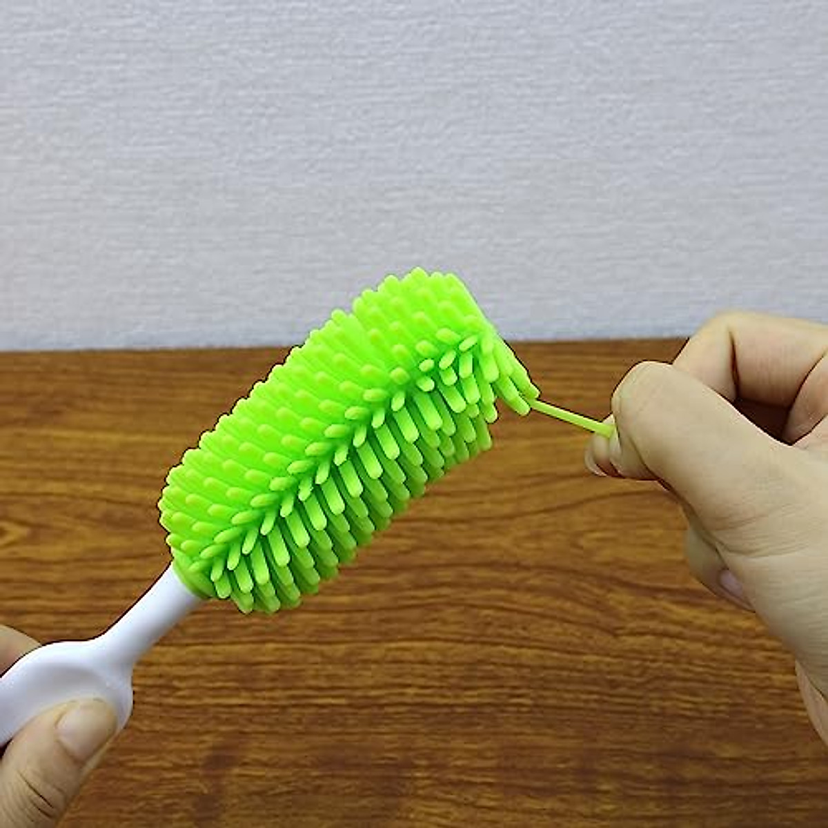 Baby Bottle Cleaning Brush, Set of 3 Silicone Bottles Cleaner - Bottle, Nipple and Straw Brushes