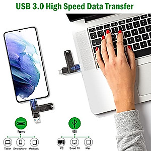 DIDIVO 128GB USB Flash Drive, USB Type C Thumb Drive Memory Stick Jump Drive USB 3.0 Drive Photo Stick Storage