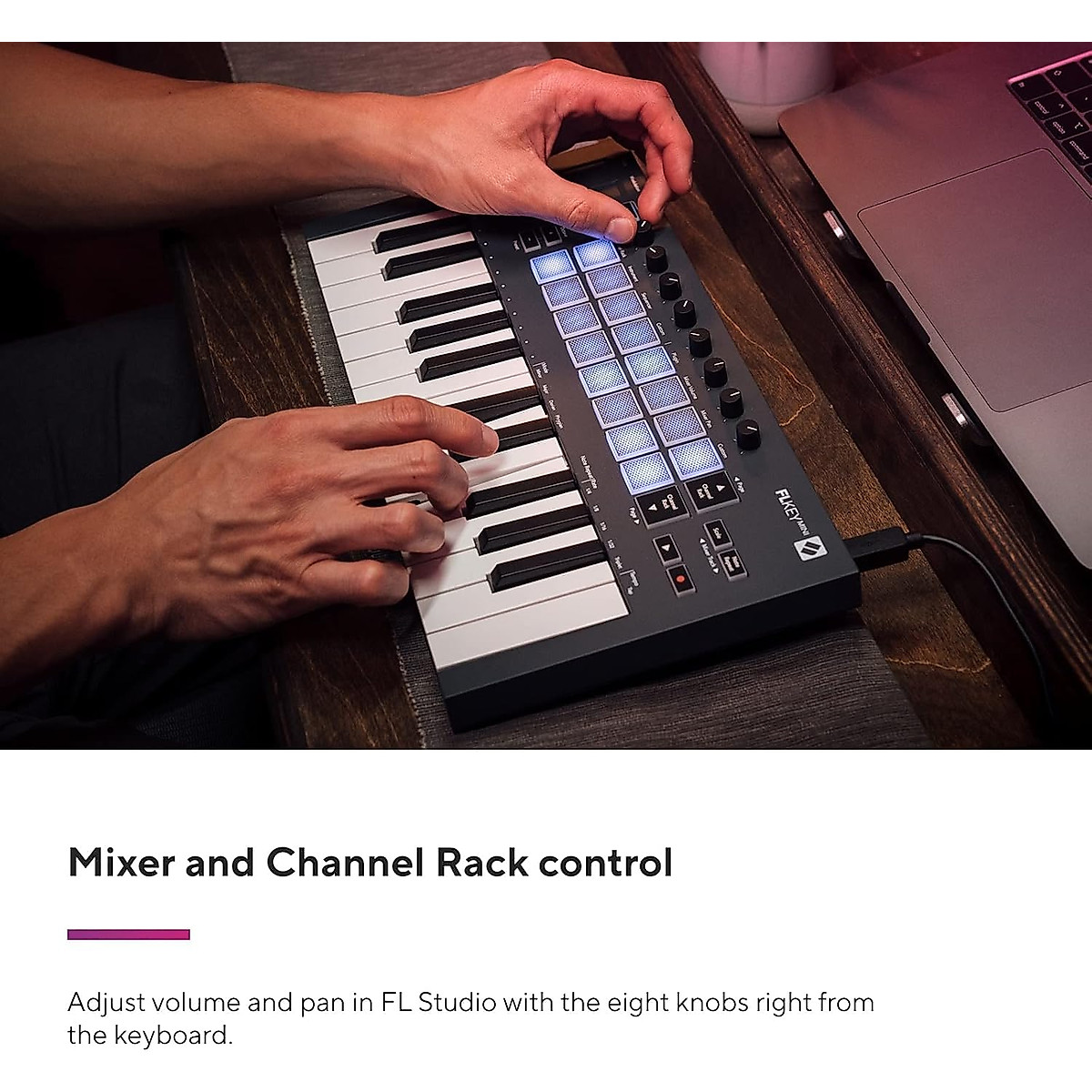 Novation FLkey Mini - Portable 25-Key, USB, MIDI Keyboard Controller with FL Studio Integration for Music Production