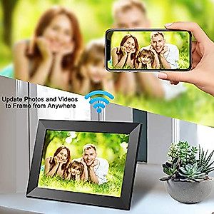 Anyuse 10.1 Inch Smart WiFi Digital Photo Frame with 1280x800 IPS LCD Touch Screen, Auto-Rotate Portrait and Landscape, Built in 16GB Memory, Share Moments Instantly via Frameo App from Anywhere
