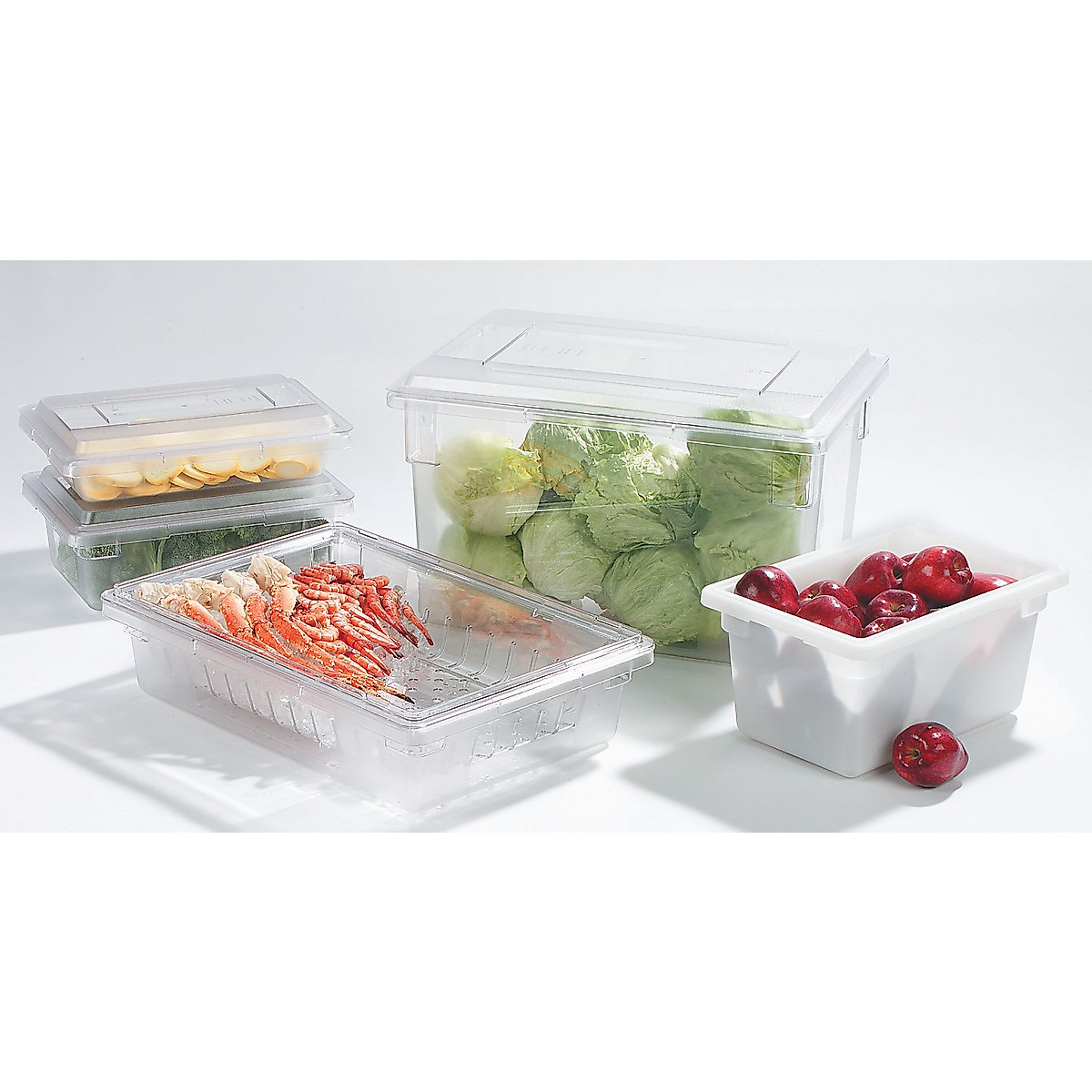 CFS 1064202 Polyethylene Food Box Storage Container, White