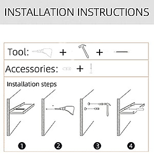 OFILLES 2Pcs Black Metal Wall Shelves, Floating Shelf Wall Storage, Book Shelves for Bedroom, Living Room, Bathroom, Kitchen.