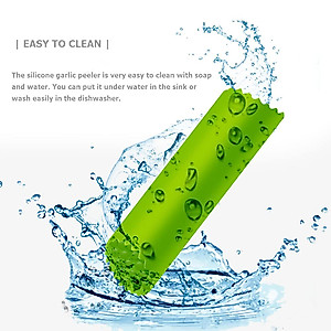 Garlic Peeler Silicone Garlic Skin Remover Roller Garlic Tube Rollers Skin Remover, Garlic Roller Peeling Tube Tool for Useful Kitchen Tools (Green)