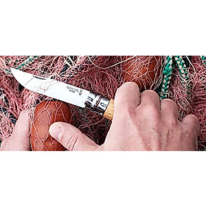 Opinel Stainelss Steel Folding Knife Set - Wooden Boxed Set of 10 Knives, No. 2 - No. 12