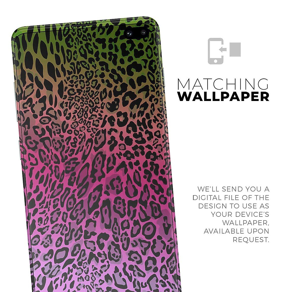 DesignSkinz Tropical Neon Animal Print Protective Vinyl Decal Wrap Skin Cover Compatible with The Samsung Galaxy S20 (Screen Trim & Back Glass Skin)