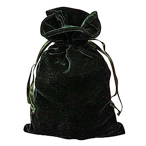 Paper Mart Hunter Green Velvet 6x9 Tarot and Dice Bag