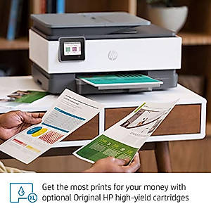 HP OfficeJet Pro 8035e Wireless Color All-in-One Printer (Basalt) with up to 12 Months Instant Ink (Renewed Premium)