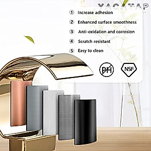 YAGATAP Gold Bathroom Sink Faucet 3 Hole 2 Handle Crystal Knobs High Arc Waterfall Spout Vanity Basin Mixer Tap 8-inch＆Upwards Widespread Bathtub Filler Faucet…