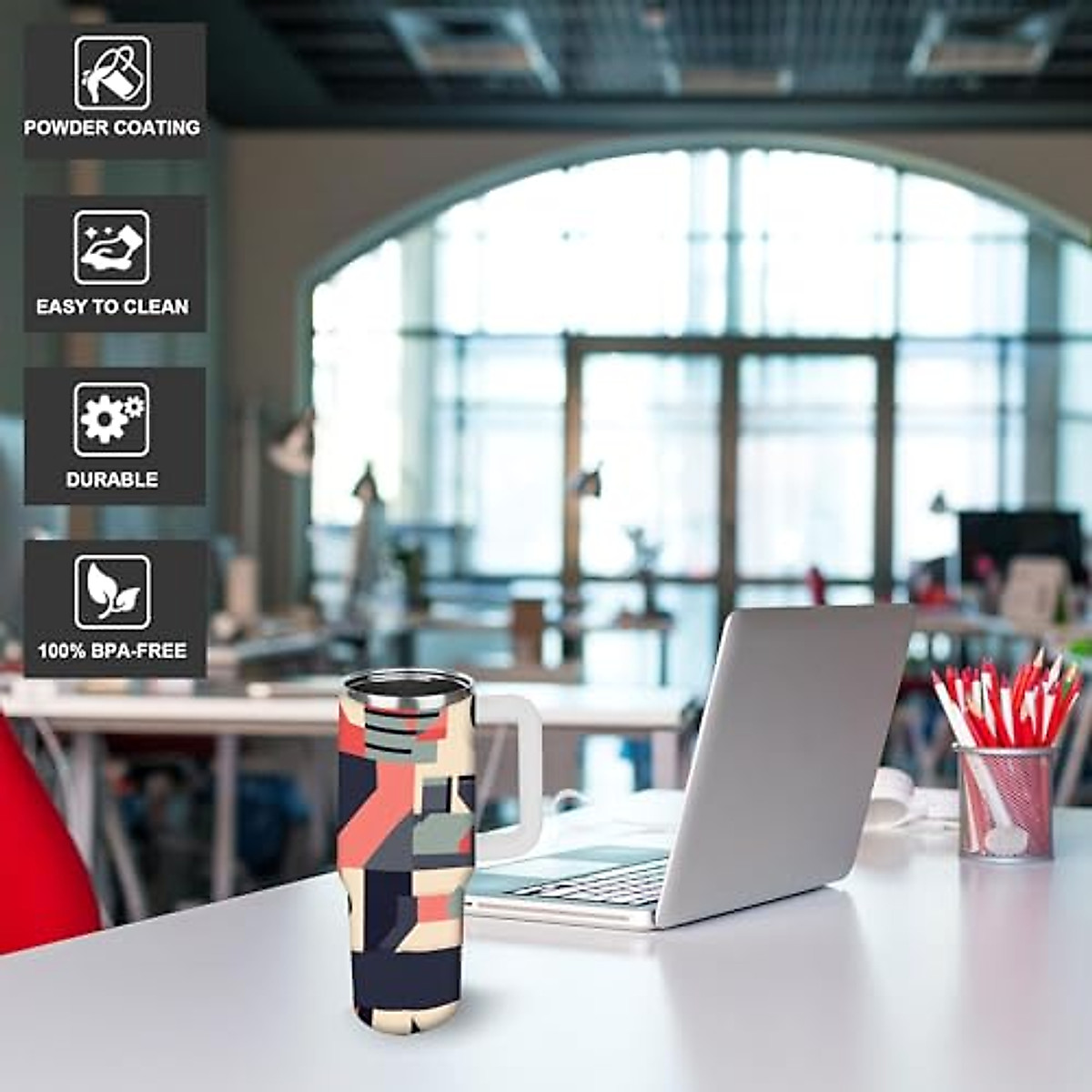 FOCIUZTA 20oz Colorful Floral Tumbler with lid, Travel Coffee Cup, Ideal for Easter, Mother Day, and birthday gifts