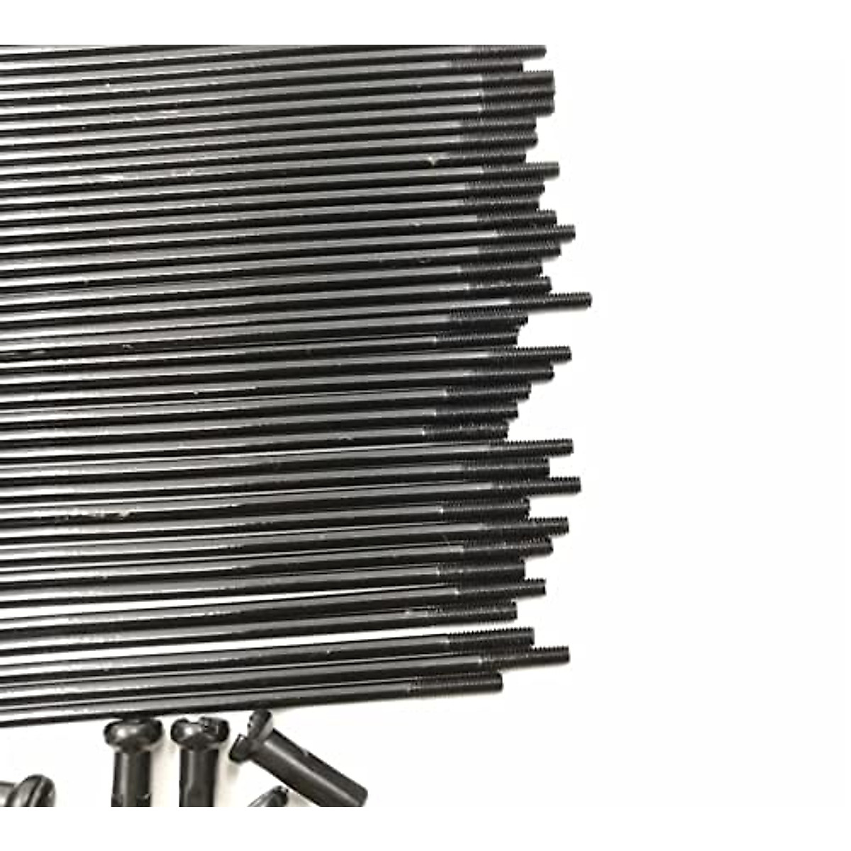 ZEWEZ 14 G 2.0 Mm Diameter MTB Spokes Black Color J-Bend Mountain Bike Spokes Cycling Road Bicycle Spokes for Bicycle Wheels (Color : Length 286mm)