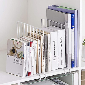 Shelf Dividers, 8 Pack Closet Shelf Organizer for Clothes, Metal Closet Shelf Dividers for Wood Shelves, Steel Closet Separator for Shelves Bedroom Wardrobe Kitchen Cabinet Storage Organization
