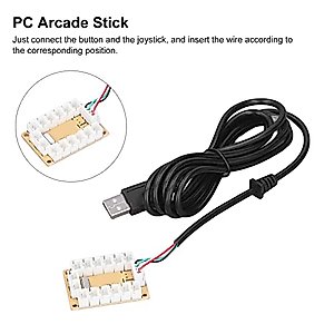 Qinlorgo Joystick Kit, USB Encoder Fight Sticks Multipurpose Retro Simple Installation for Game Halls
