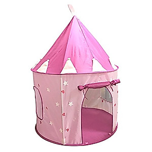 SueSport Girls Princess Castle Play Tent, Pink (SR401136-5B)