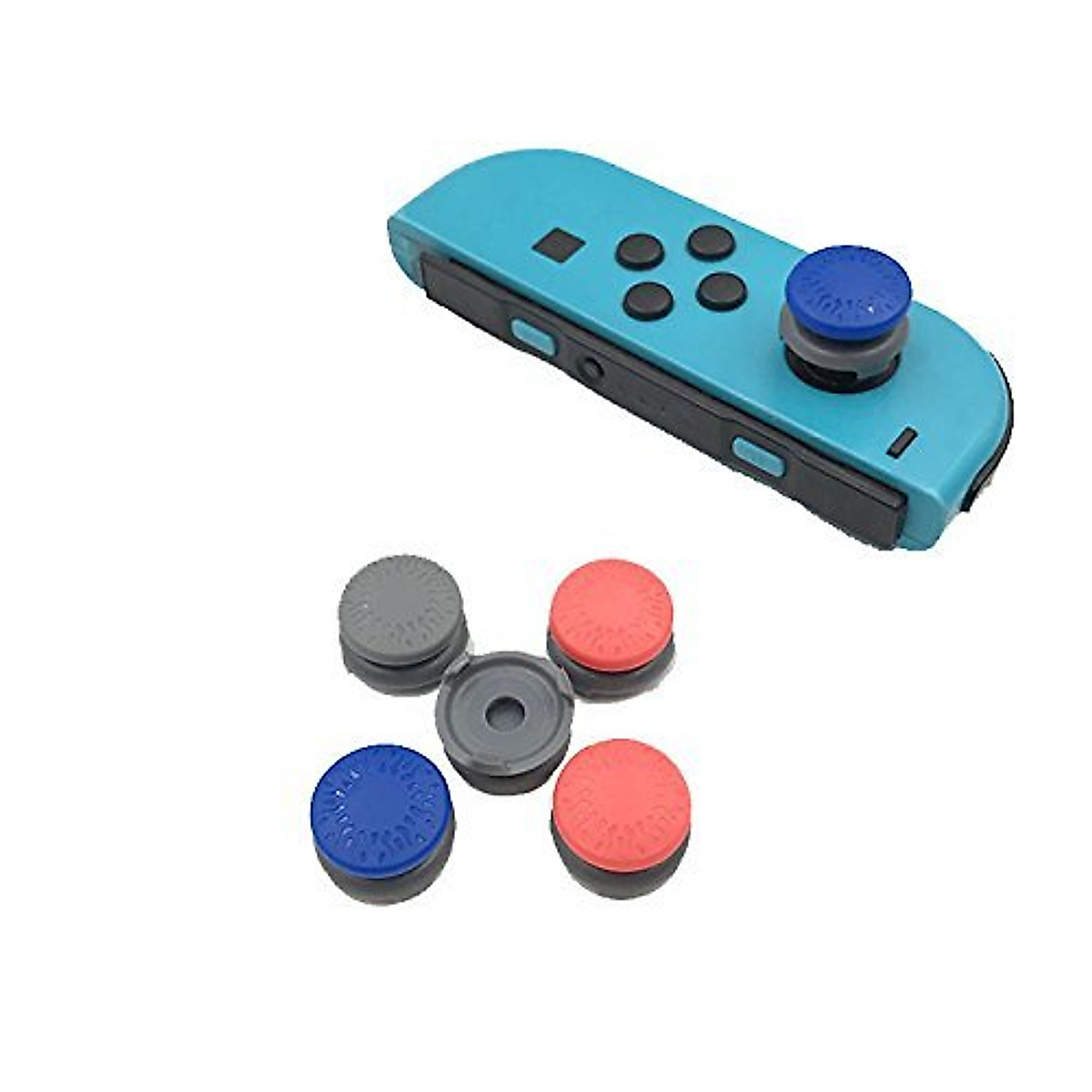 Thumb Stick Extenders Joystick Cap Analog Grip Thumbsticks Cap Cover Case for Nintendo Switch NS Joy-Con Controller (2pcs Blue)