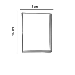 Door Frame Cookie Cutter Set - 2 Piece - 4.5” Door Frame, 2.7” Rectangle - Stainless Steel