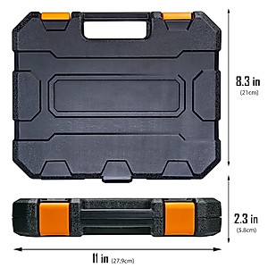 BOEN 3/8" Drive Deep Impact Socket Set, 16 Piece Metric Socket Set 7 to 22mm, Includes 3", 6" Extension Bars, 6 Point Design, Cr-V Steel, Heavy Duty Storage Case
