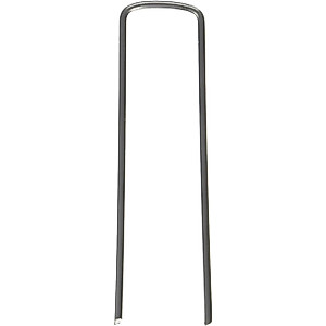 Easy Gardener Fabric & Garden Staples Commercial Grade Attaches Landscape Fabric and Turf to Soil (4.5 inches x 1 inch) 11 Gauge Reusable Garden Staple, 20 Pack