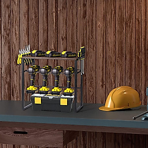 Bed Bath & Beyond Bench Top Power Tool Organizer with 4 Drill Holders
