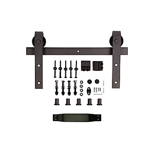 48in/60in/72in/84in x 84 in S-Series Finish Knotty Pine Wood Sliding Barn Door with Hardware Kit (72 in x 84 in, Multi Color)