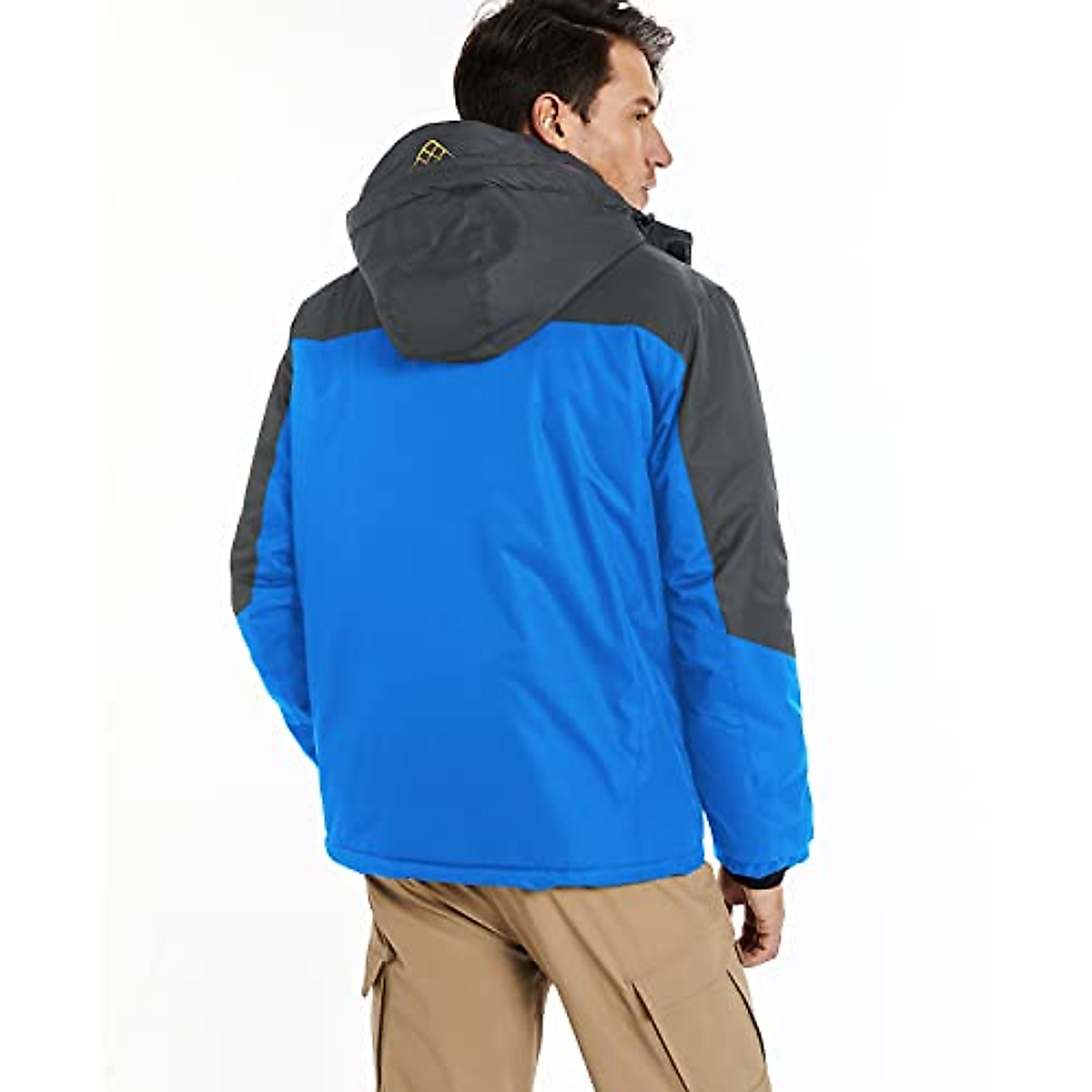 INVACHI Men's Waterproof Ski Jacket Warm Winter Snow Coat Hooded Windbreaker
