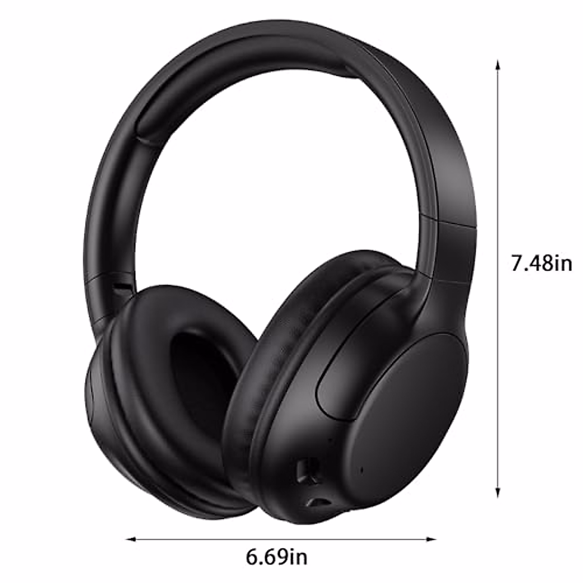 Wireless Over The Ear Bluetooth Headphones 5.3 Active Noise Cancelling Headphones, Foldable Deep Bass HiFi Stereo Wireless Headsets with Mic Lightweight Memory Foam Soft Earmuff