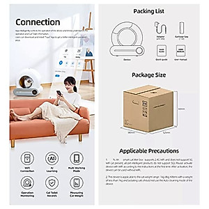 Automatic Cat Litter Box Self-Cleaning - App Control Odor Removal Cat Litter Box for Large Multiple Cats Indoors, CA030