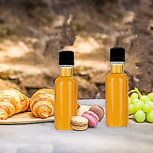 Mini Liquor Bottles,30 Pack Spirit Bottles with Black Cap,1.7oz Plastic Alcohol Shot Bottles for Party Favors,Weddings