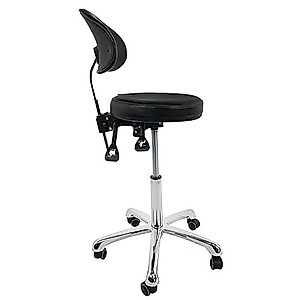 SKINACT Gold Series Esthetician/Medical/Dental Office Stool (Black)