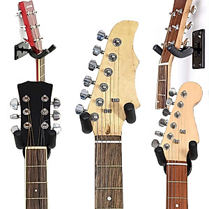 WOTLLA Guitar Wall Mount, Guitar Hanger Alloy Steel Guitar Wall Hangers for Acoustic Electric Guitar Banjo Bass Guitar, Gift for Guitar Players 4 Pcs
