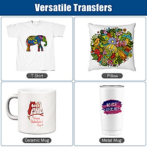 Qilery 200 Sheets DTF Transfer Film 8.3" x 11.7" Double Sided Matte Clear Pretreat Sheets Sublimation Printable PET Heat DTF Paper for Inkjet Printer DIY Project on Fabric Glass Metal Plastic