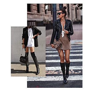 v28 Women’s Neon Knit Leg Warmer for 80s Party Dance Sports Yoga (61-Black)