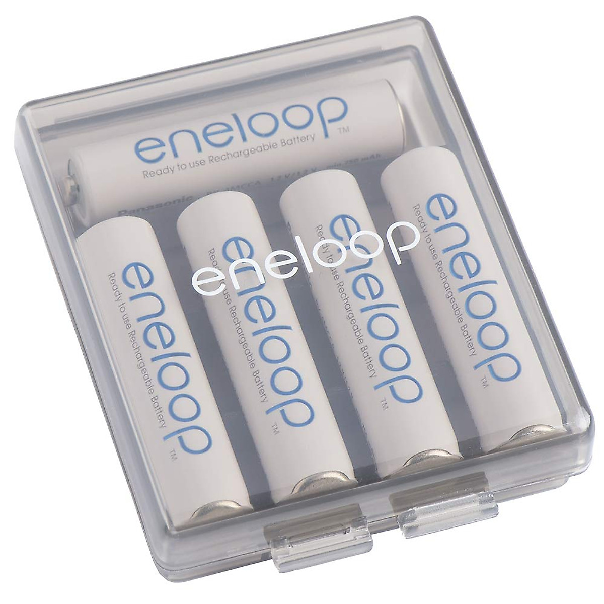 Eneloop Panasonic BQ-CASEK6SA pro Battery Storage Cases with 4AA or 5AAA Battery Capacity, Obsidian Gray (Pack of 6)