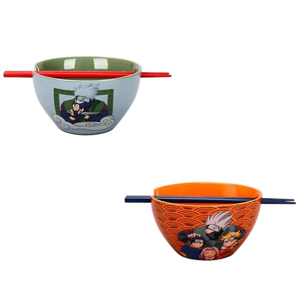 Bioworld Naruto Kakashi 20 oz Ramen Bowl With Chopsticks