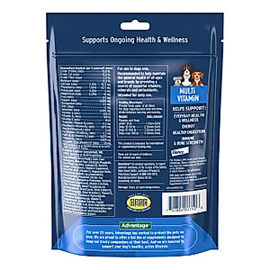 Pet Protect from The Makers of Advantage Vet-Formulated Daily Multivitamin for Dogs | 60 Chews with Vitamins