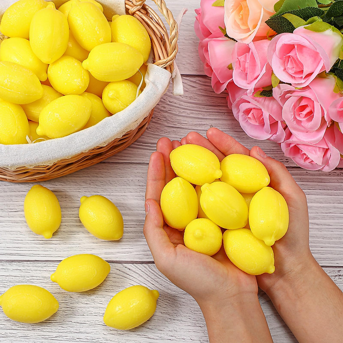 Dansib 30 Pcs Lemon Soap Party Favors Lemon Bridal Shower Favors Lemon Baby Shower Decorations Main Squeeze Themed Lemon Party Gift Lemon Shape Scented Botanical Soap for Wedding