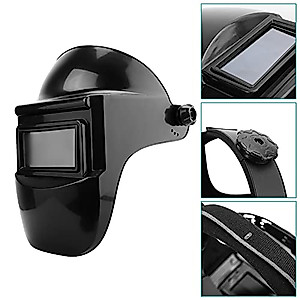 Welding Helmet Solar Auto Darkening Flat Flip Welding Half Helmet Grinding Welder Shield UV Infrared Protection for ARC MMA MAG TIG Plasma Cutting.